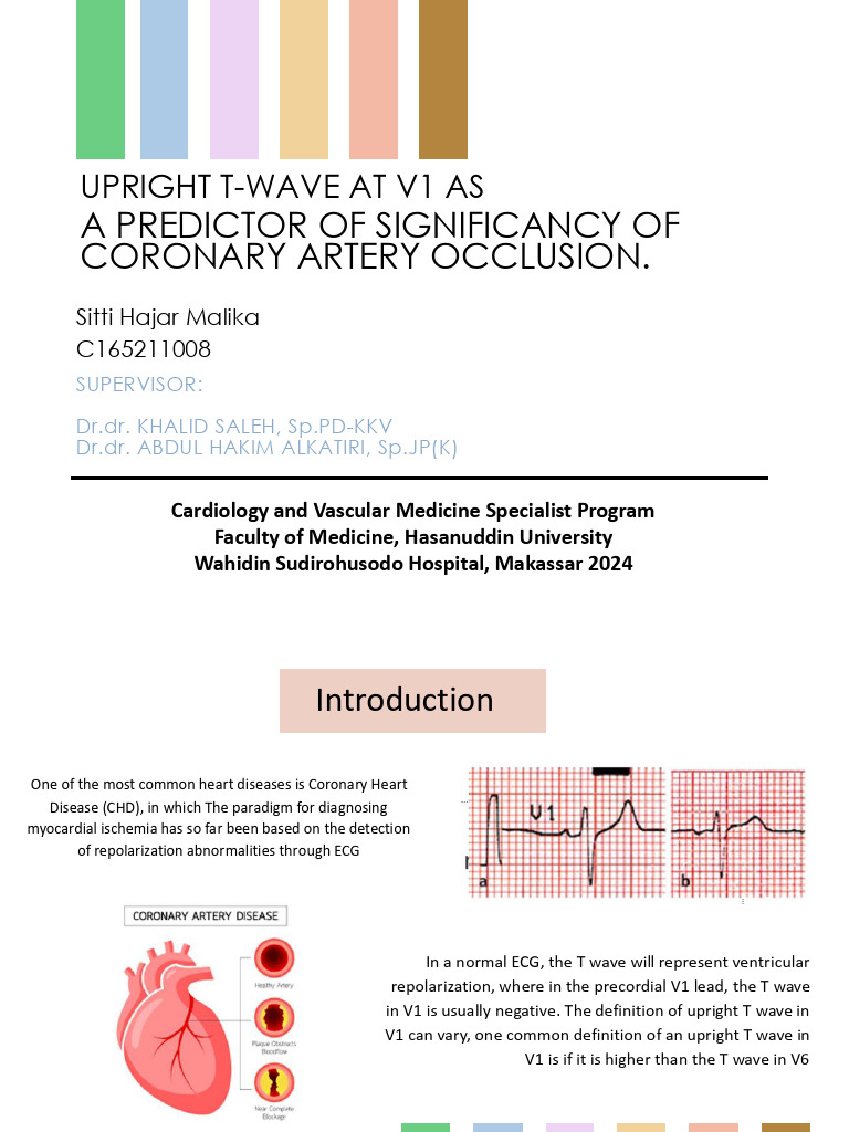 Upright T-Wave in V1: CAD Predictor | PDF | Myocardial Infarction ...