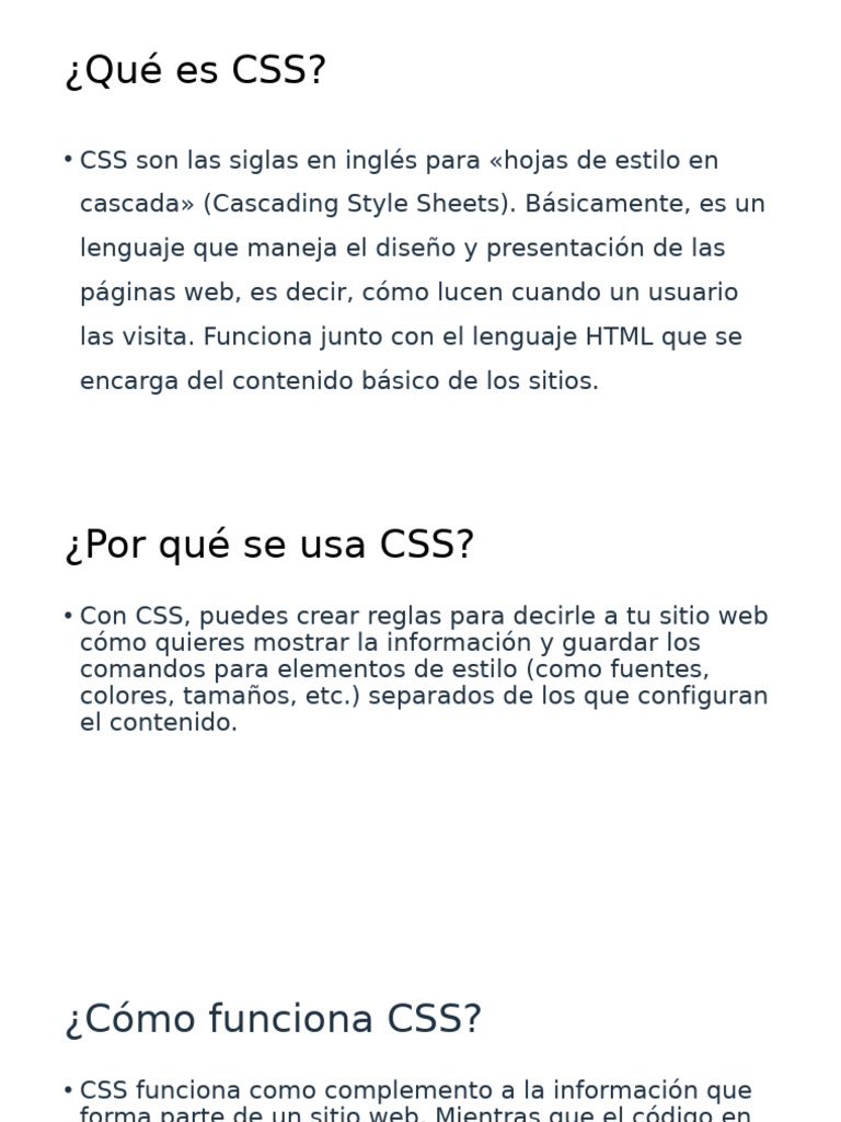 Uso y funcionamiento de CSS | PDF