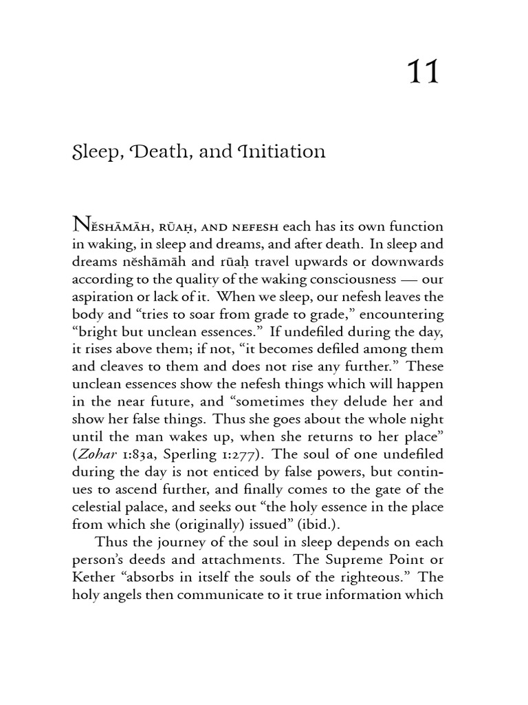 Qab11 Sleep Death and Initiation | PDF | Hell | Garden Of Eden