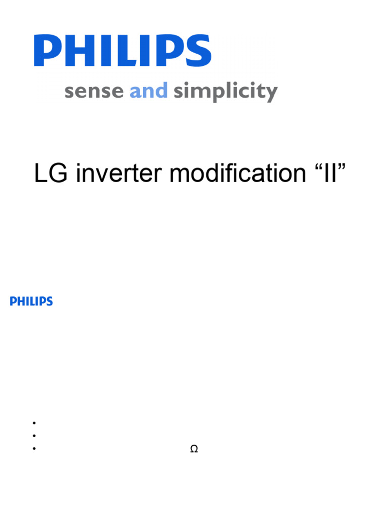 Philips Inverter Modification | PDF | Resistor | Electric Power