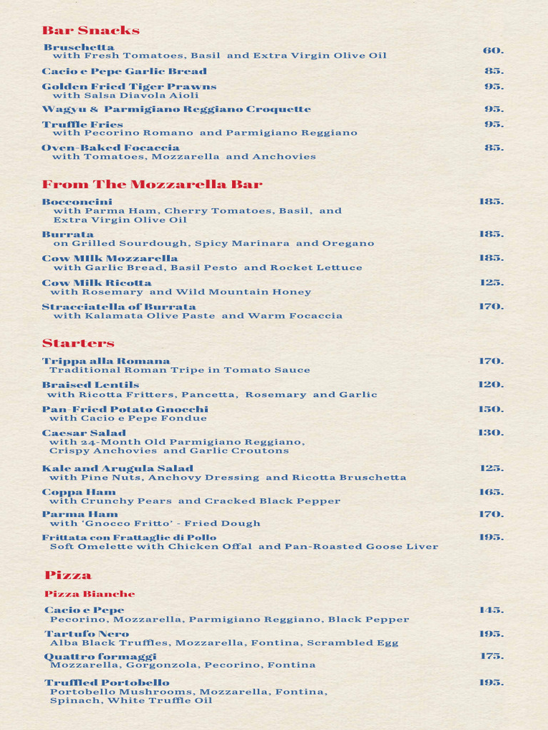 ROMA Food 4 Jan 7b41b3edf2 | PDF | Pizza | Tomato Sauce