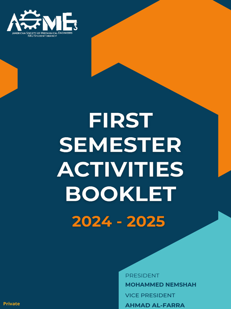 First Semester Activities Booklet - 2024 - ASME KKU | PDF | Creep (Deformation) | Deformation ...