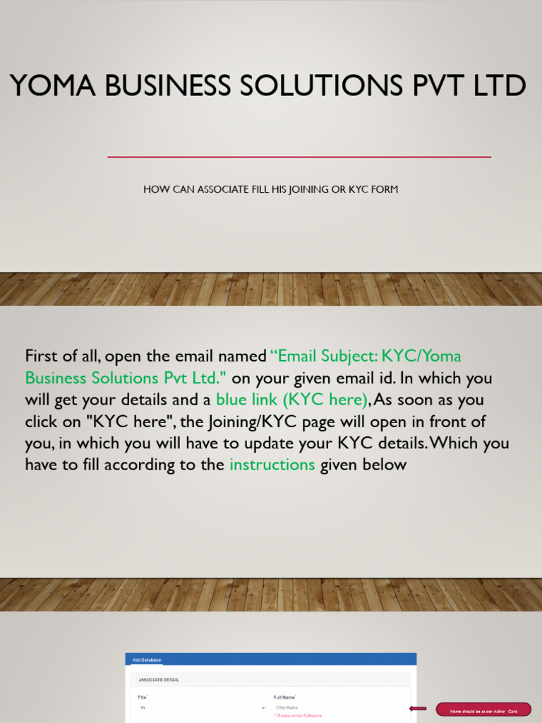 KYC Form Submission Guide for Associates | PDF | Identity Document ...