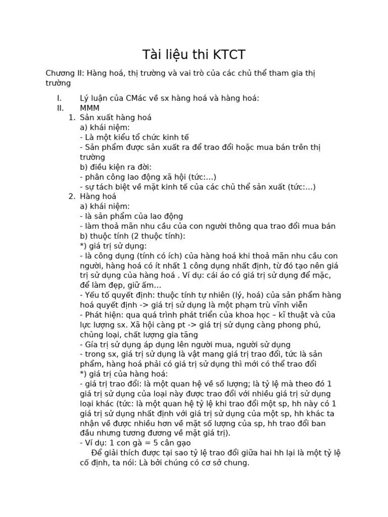 Tài liệu thi KTCT | PDF