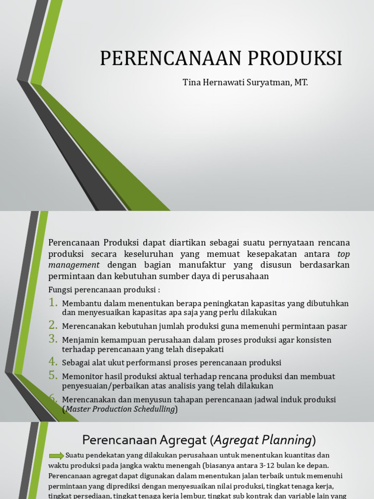 Perencanaan Produksi | PDF