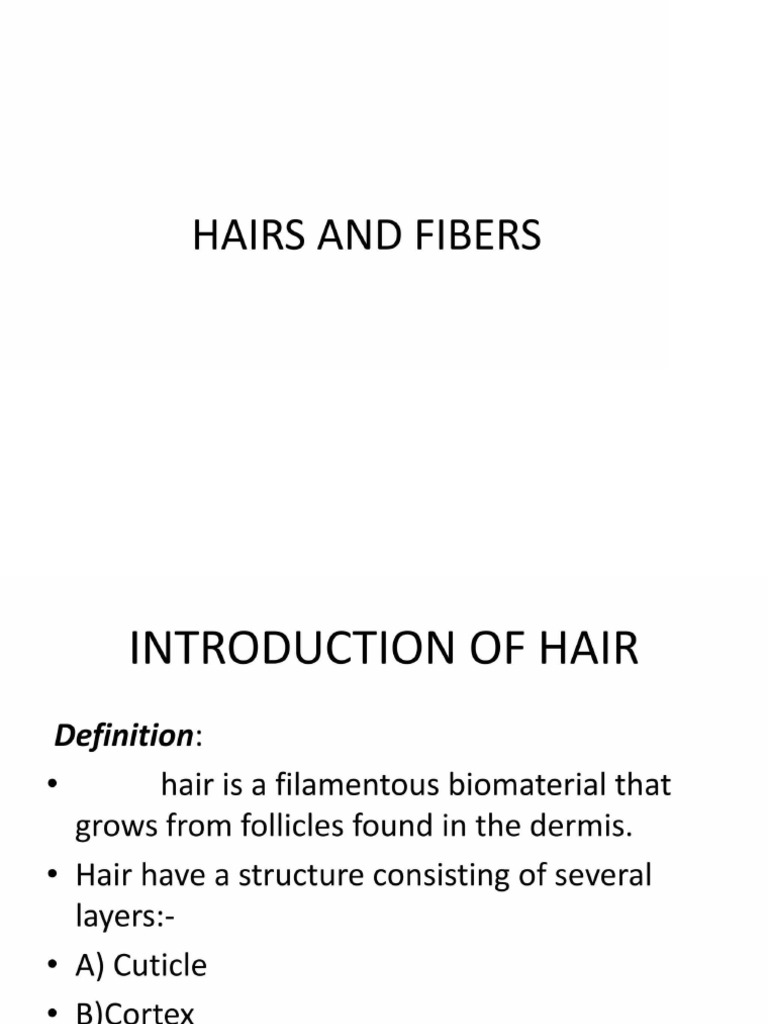 Human Hair and Fiber | PDF
