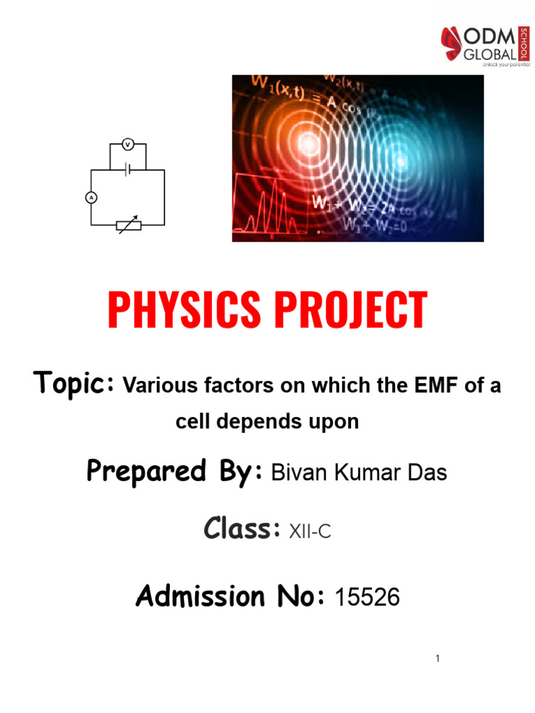 Physics Project (Various Factors That Affect Emf) | PDF