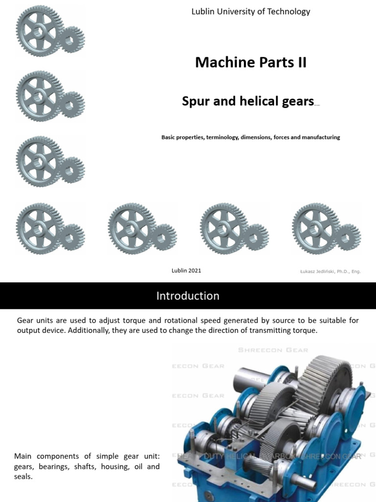 Gear Types and Classifications Overview | PDF | Gear | Helix