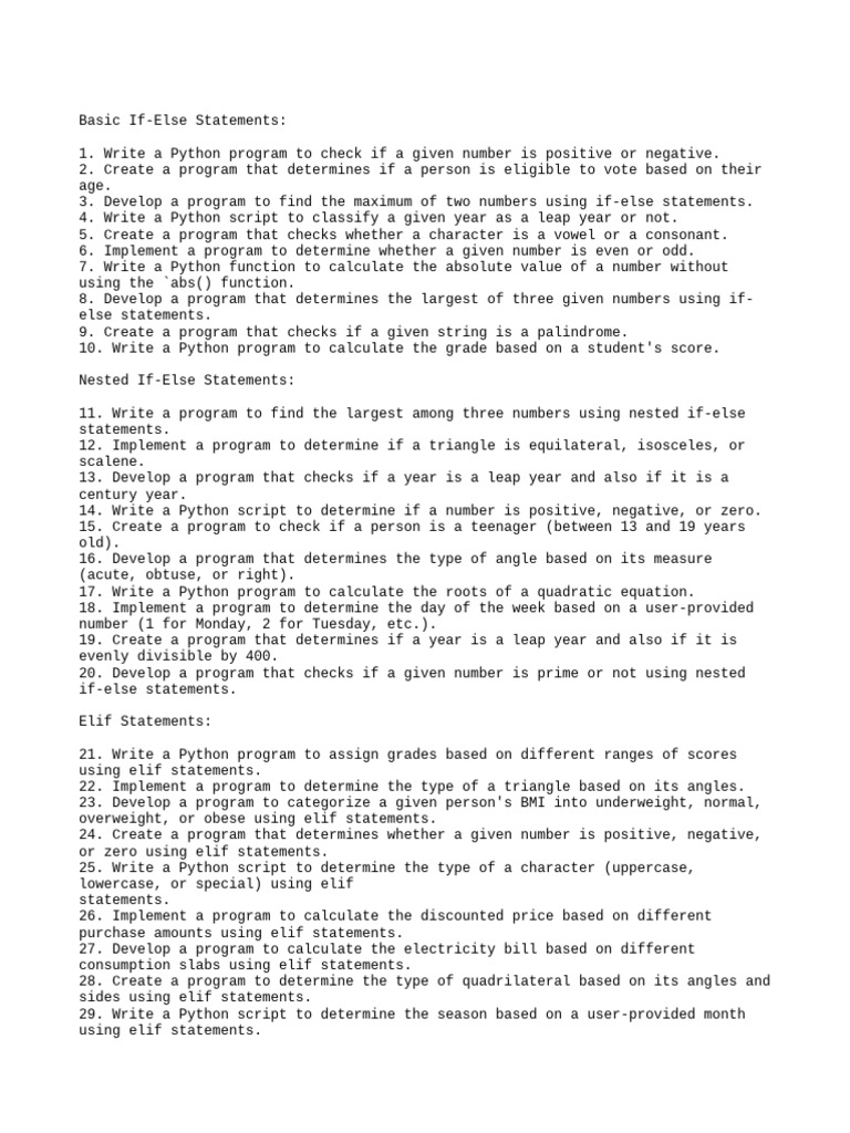 1st Assignment Conditional | PDF