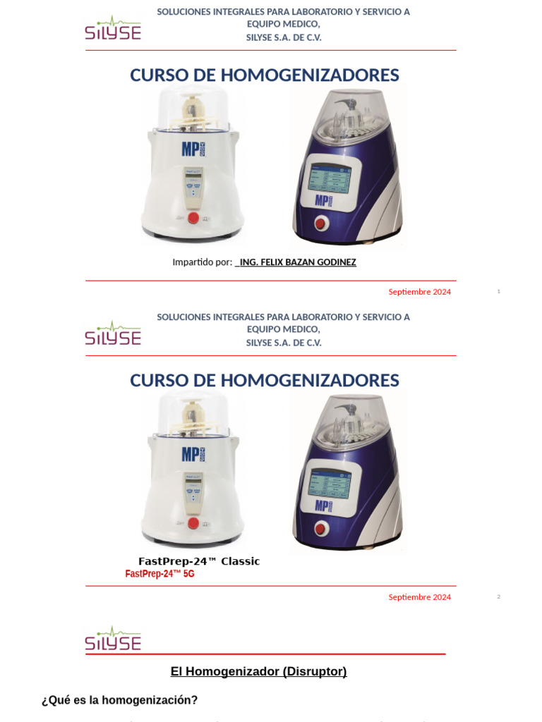 Curso Homogenizadores Inem | PDF | Laboratorios