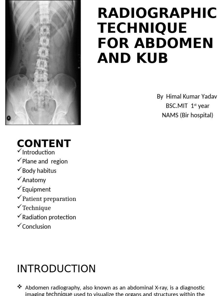 Abdomen, Kub Presentation PPT by Himal | PDF | Abdomen | Pancreas