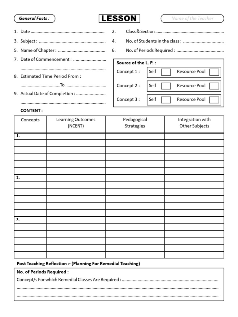 Teacher Diary Lesson Plan 2025 | PDF | Teachers | Lesson Plan