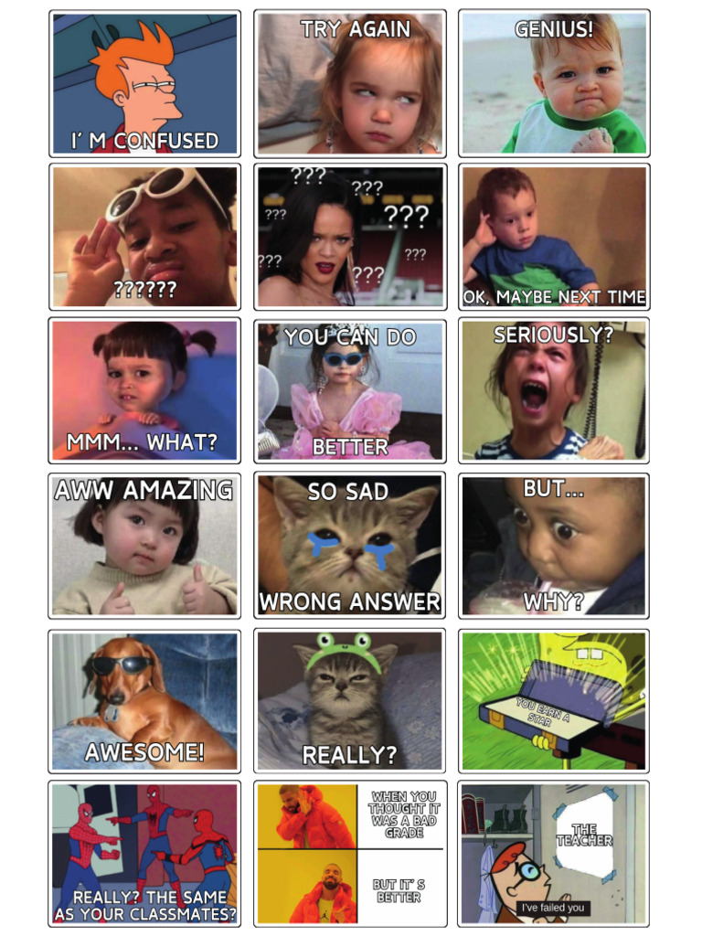 Meme Stickers - Inglés | PDF