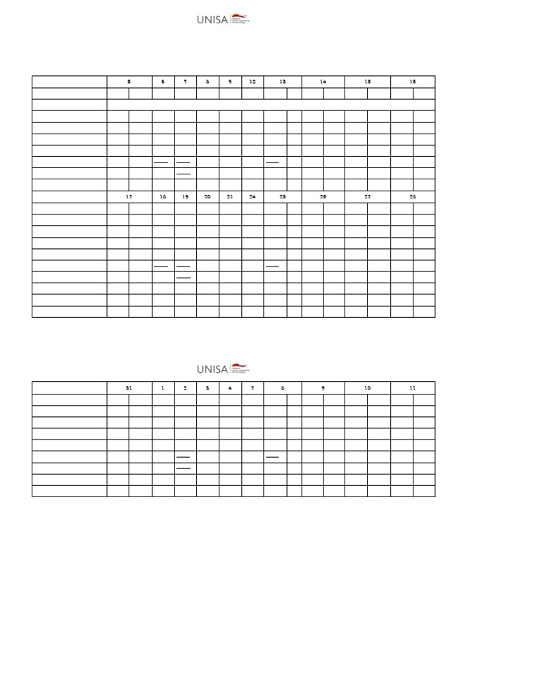 UNISA Exam Timetable May/June 2025 | PDF