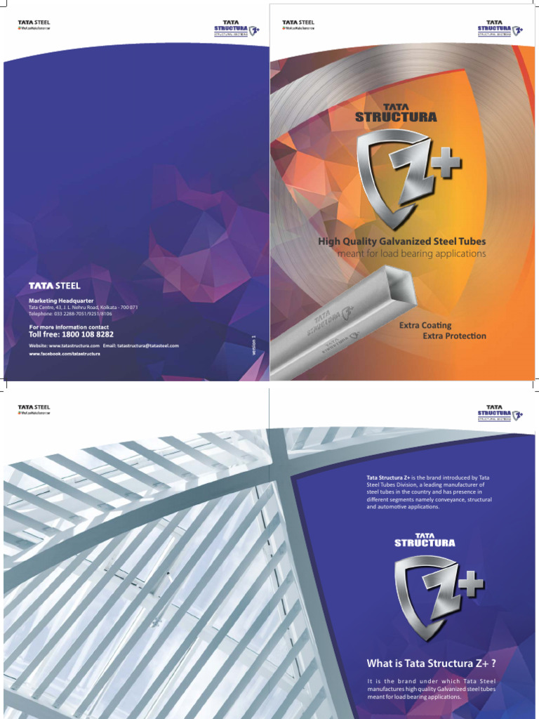 Tata Structura B&R TS Z+-Brochure New | PDF | Galvanization | Metals