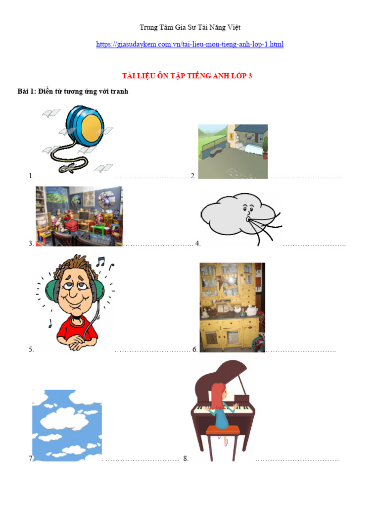 Tài Liệu Ôn Tập Tiếng Anh Lớp 3 | PDF | Vietnam