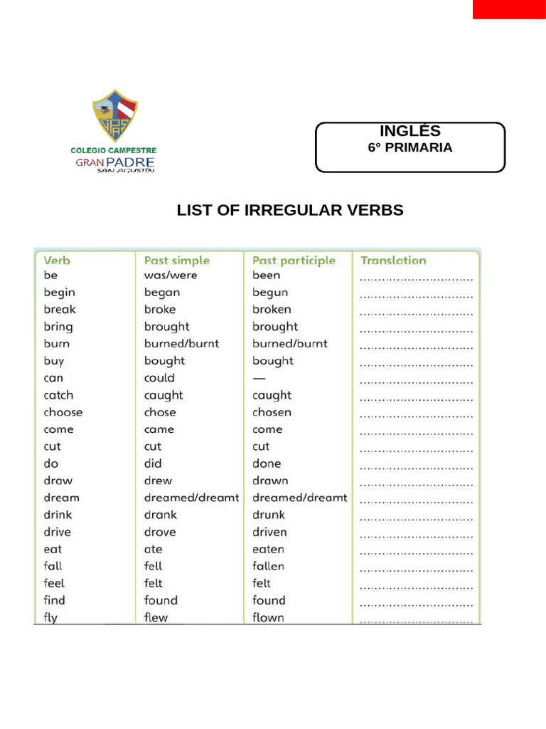 Verbs Alphabet | PDF
