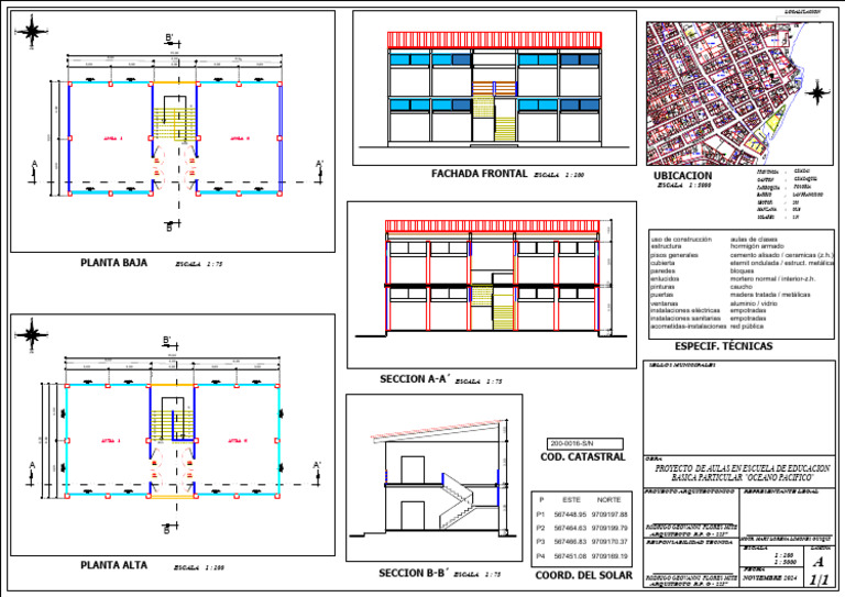 Aulas Posorja Arq. Mod Fiscal | PDF | Ingeniero civil | Materiales