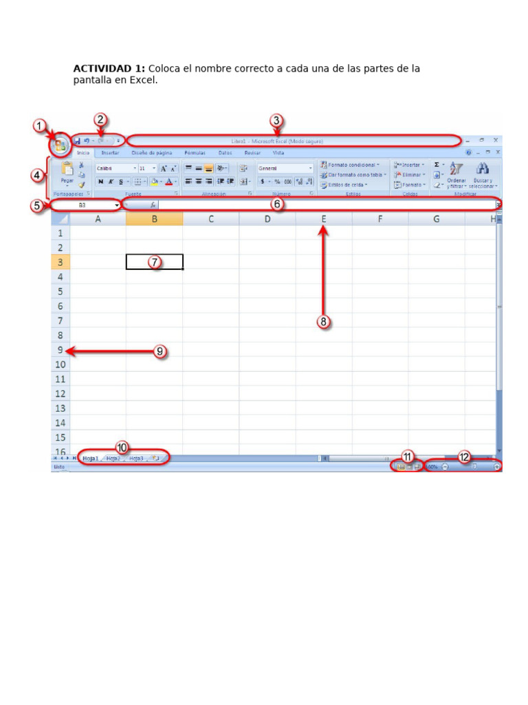Actividad 1 Interfaz de Excel | PDF