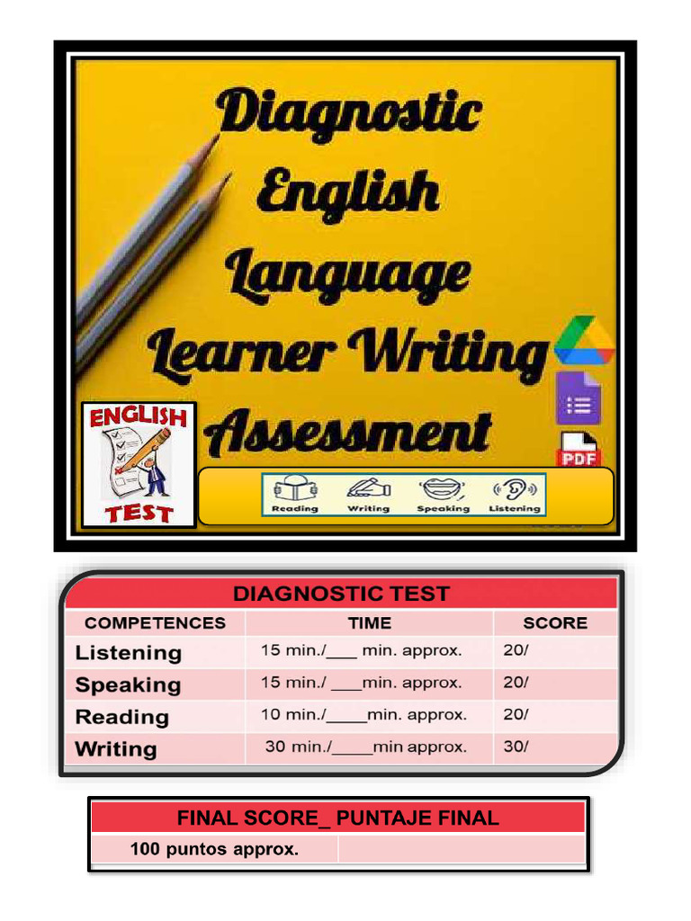 English Language Diagnostic Test | PDF