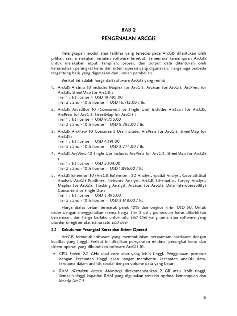 Bab 2 Pengenalan Arc Gis | PDF