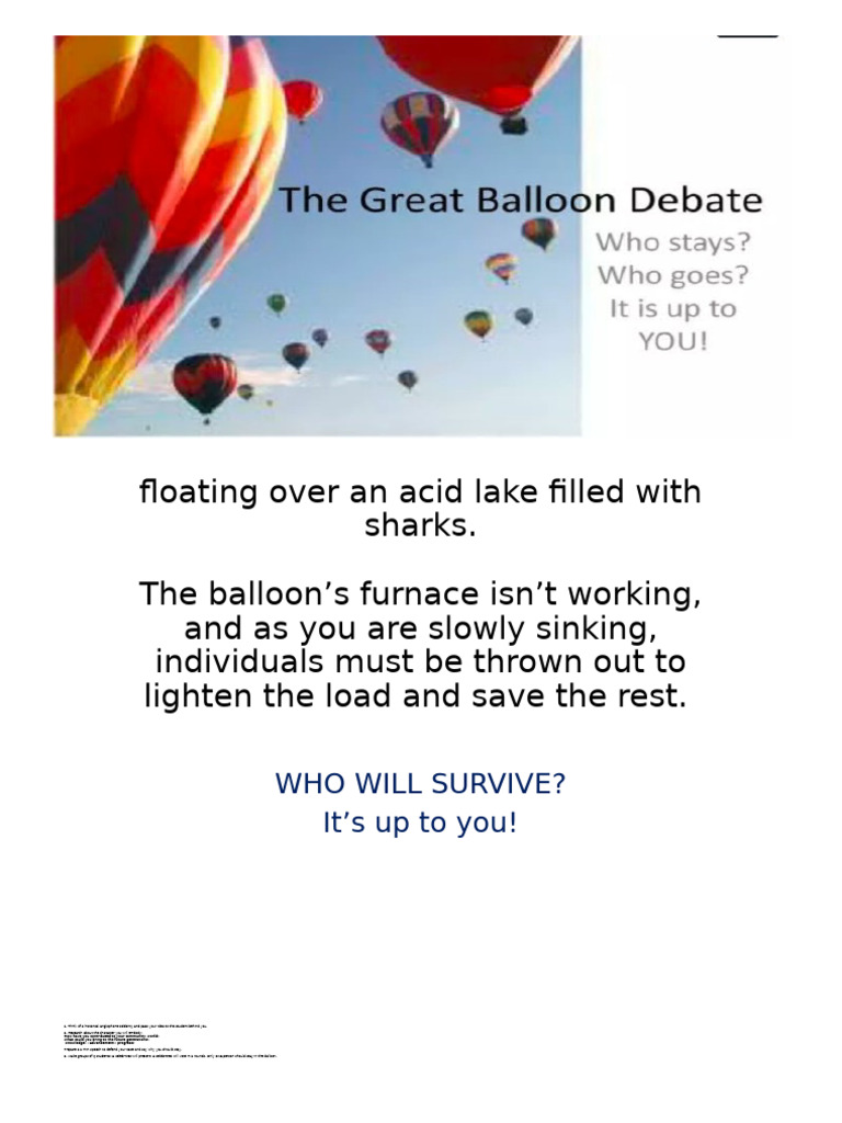 Balloon Debate | PDF