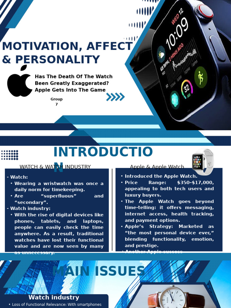 Blue and White Modern The Watch Business Presentation | PDF | Brand ...