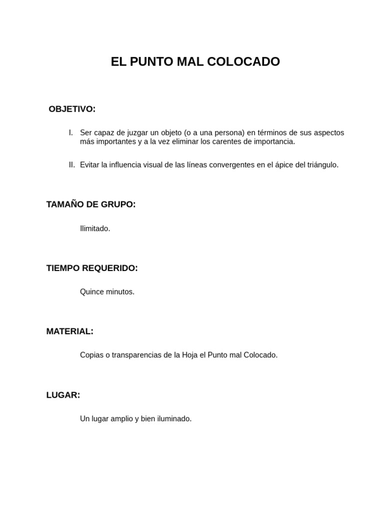 El Punto Mal Colocado | PDF