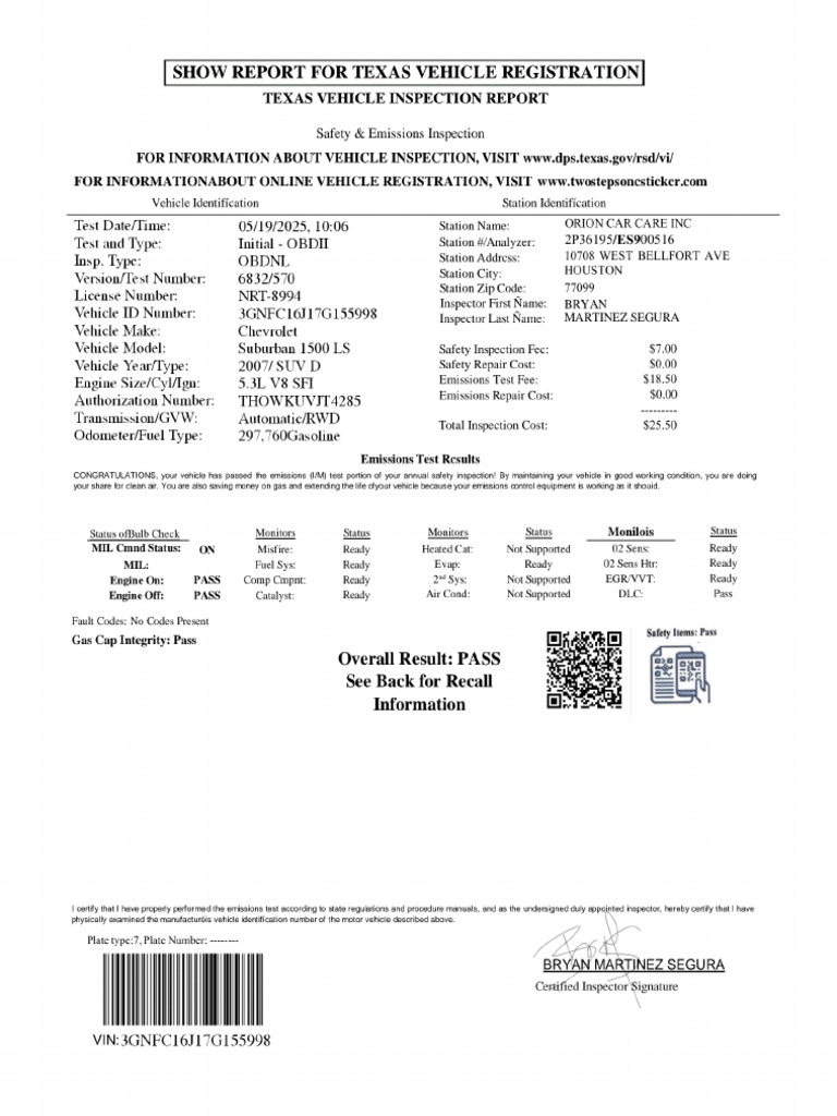 Inspection Report T | PDF
