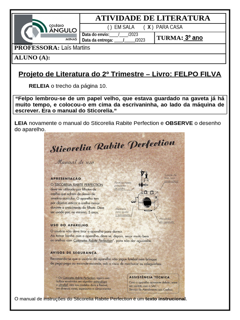 Manual do Sticorelia Rabite Perfection | PDF