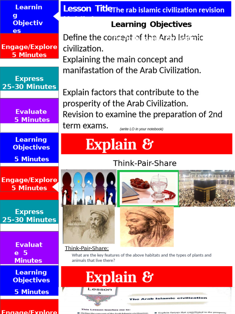 The Arab Islamic Civilization Gr7 | PDF | Evaluation | Learning