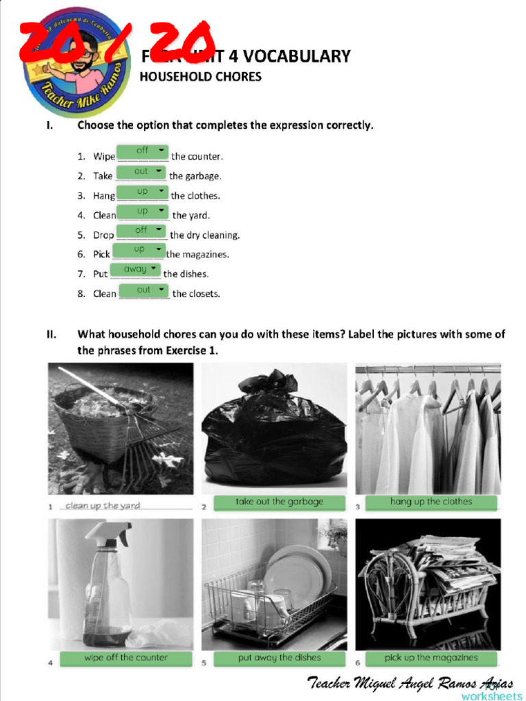Janella Cornejo - Hw. Voc. Household Chores | PDF