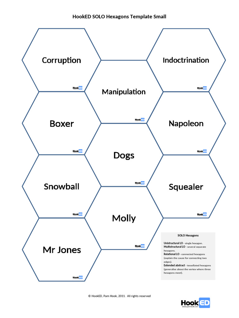 HookED SOLO Hexagons 8 Small | PDF | Fictional Pigs | Farms
