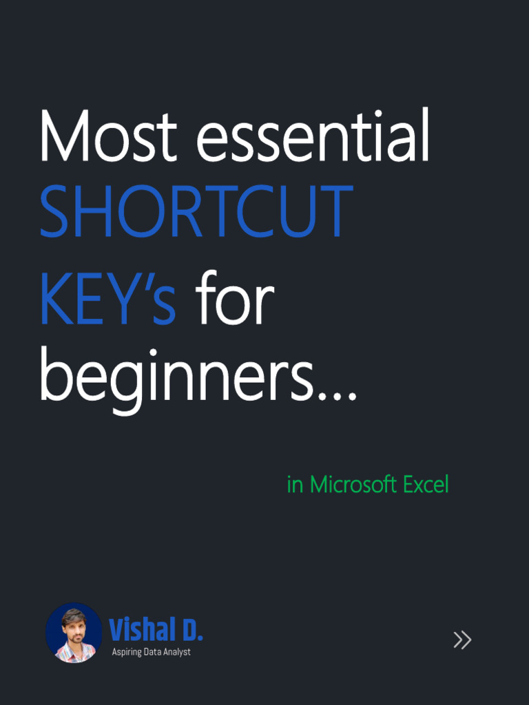 Basic Shortcut Keys For Beginners in MS Excel 1729158429 | PDF