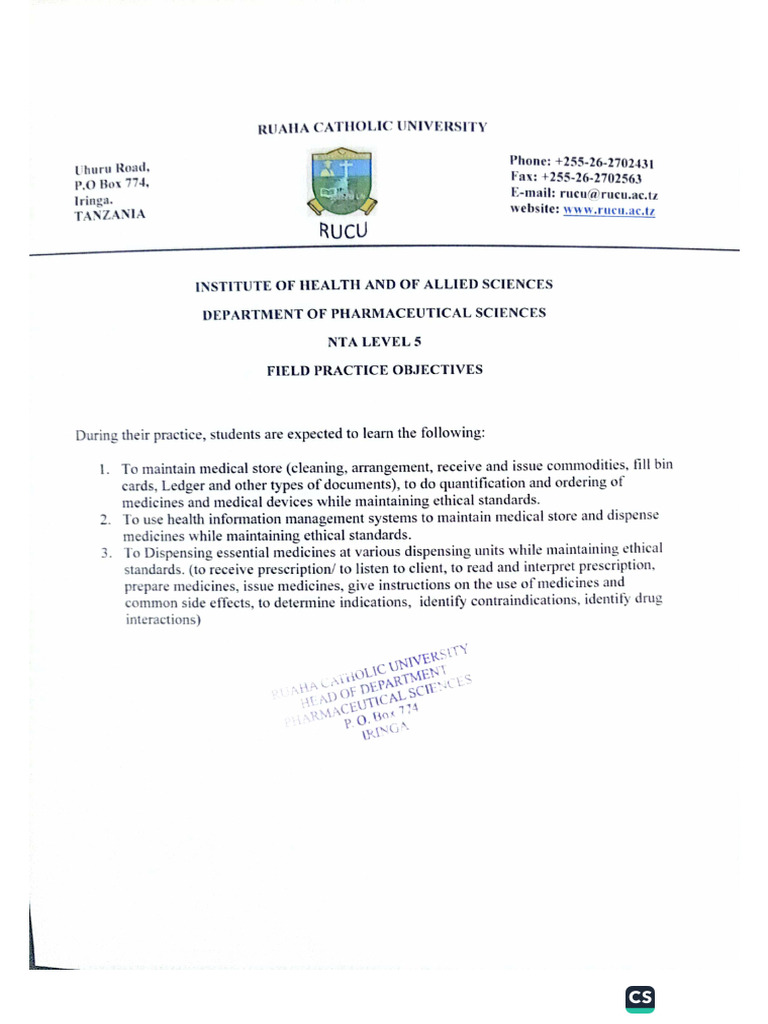 Field Objectives Level 5 | PDF