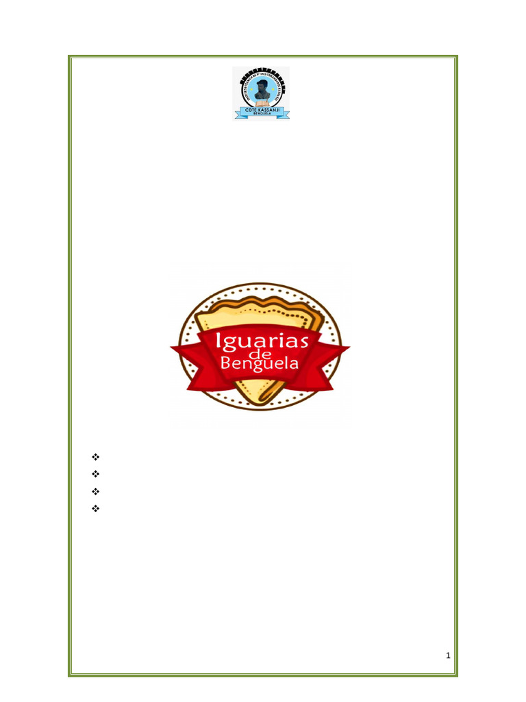 Plano Empreendedor Igaurias de Benguela Rectificado | PDF | Marketing | Vantagem competitiva