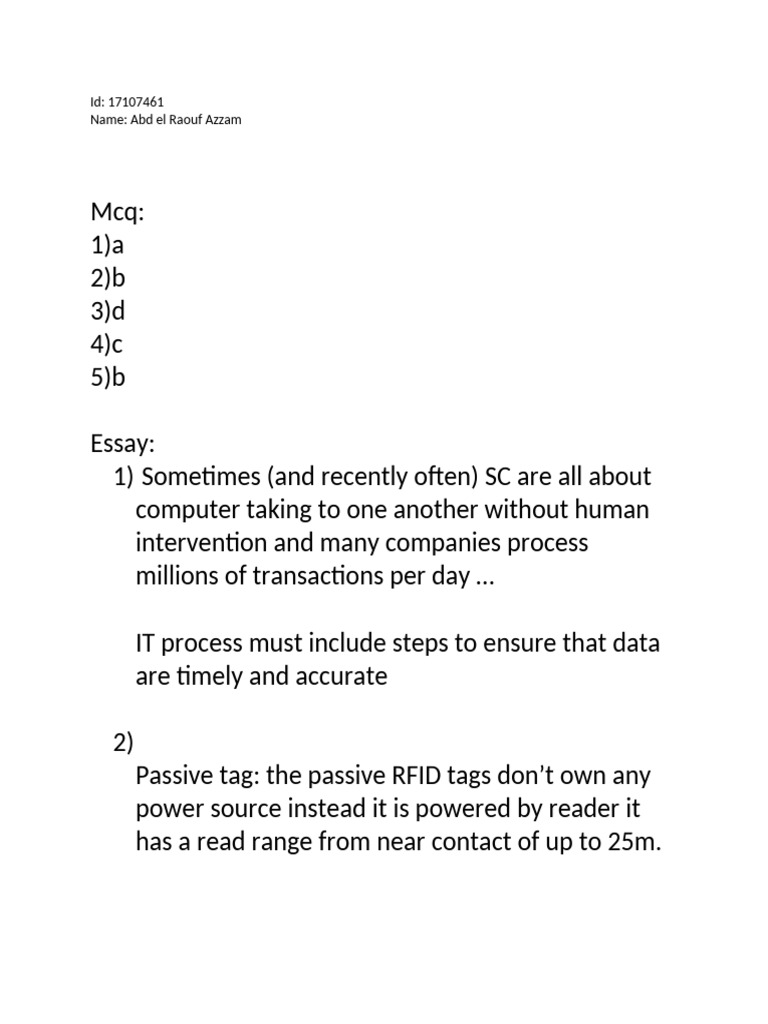 Id: 17107461 Name: Abd El Raouf Azzam | PDF