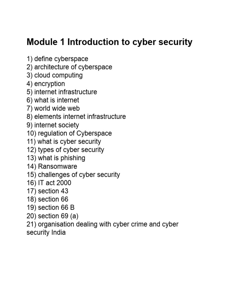 Cyber Security Important Questions | PDF