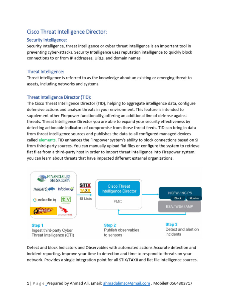 96-Cisco Threat Intelligence Director | PDF | Software | Computer Science