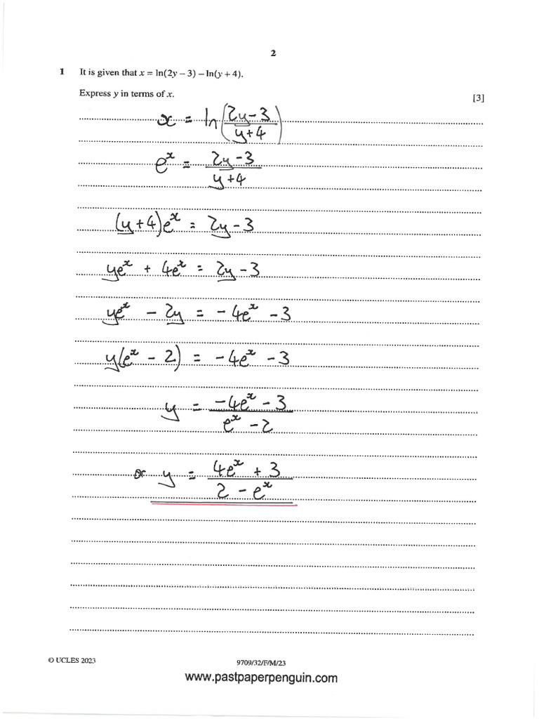 9709 m23 QP 32 Ans | PDF
