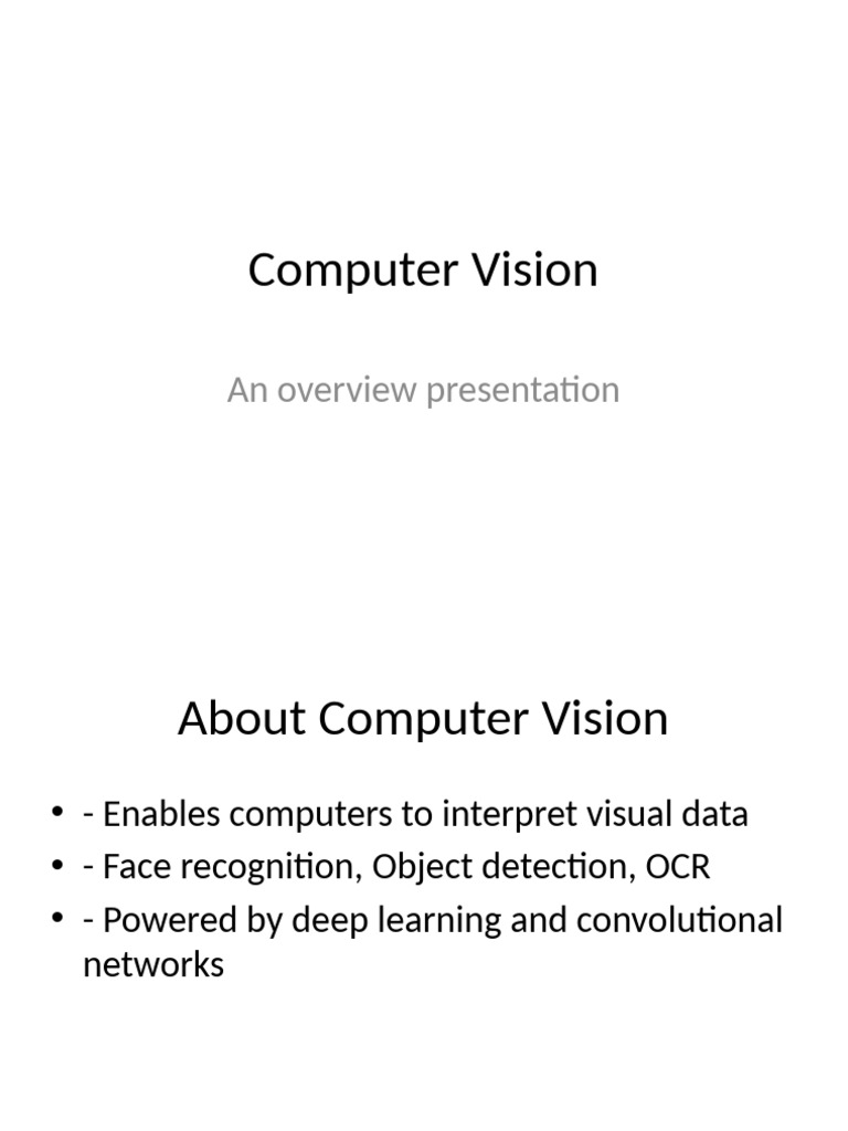 ComputerVision Presentation | PDF