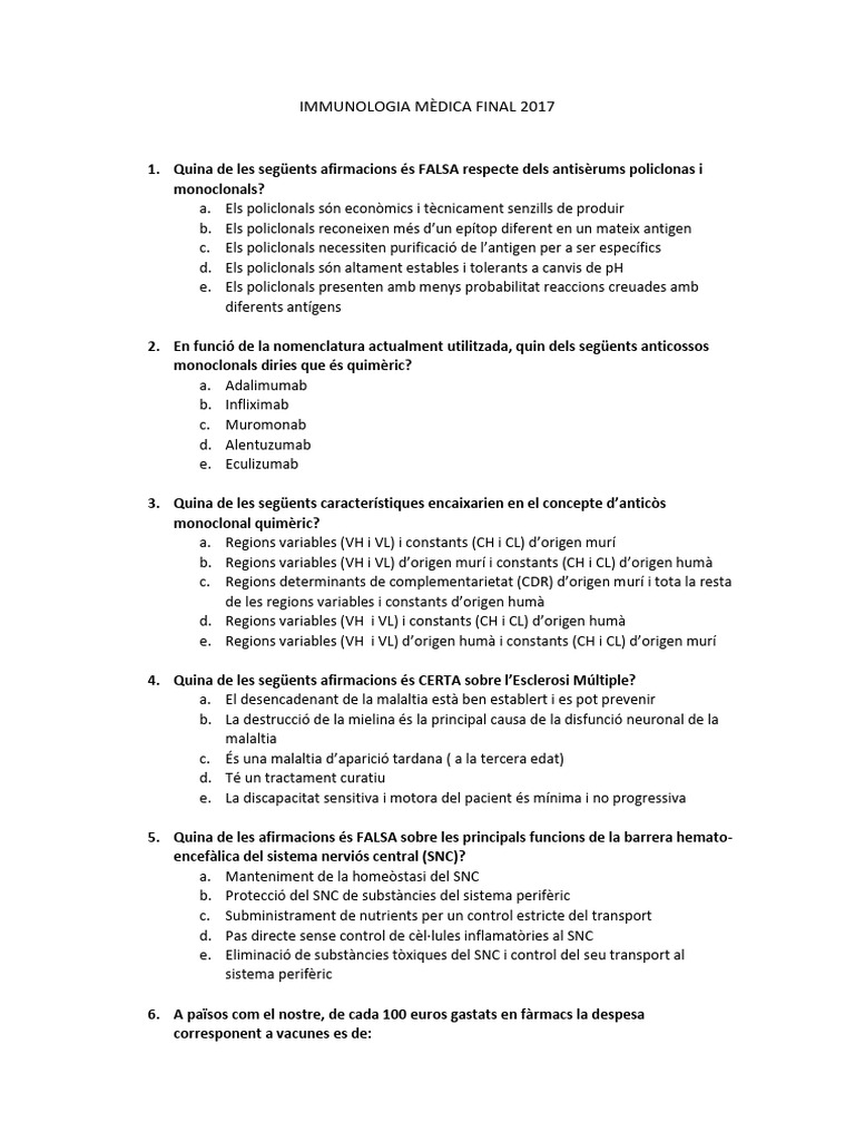Immuno Mèdica Final 2017 | PDF
