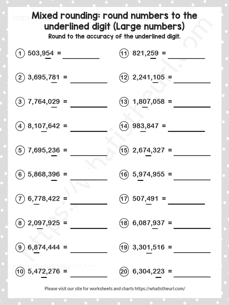 Mixed Rounding Worksheets for Grades | PDF