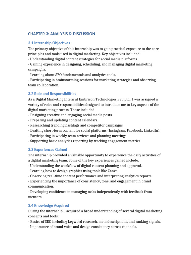 Internship Report Chapter3 Part1 | PDF