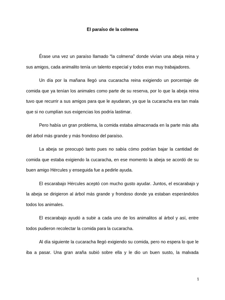 El Paraíso de La Colmena | PDF