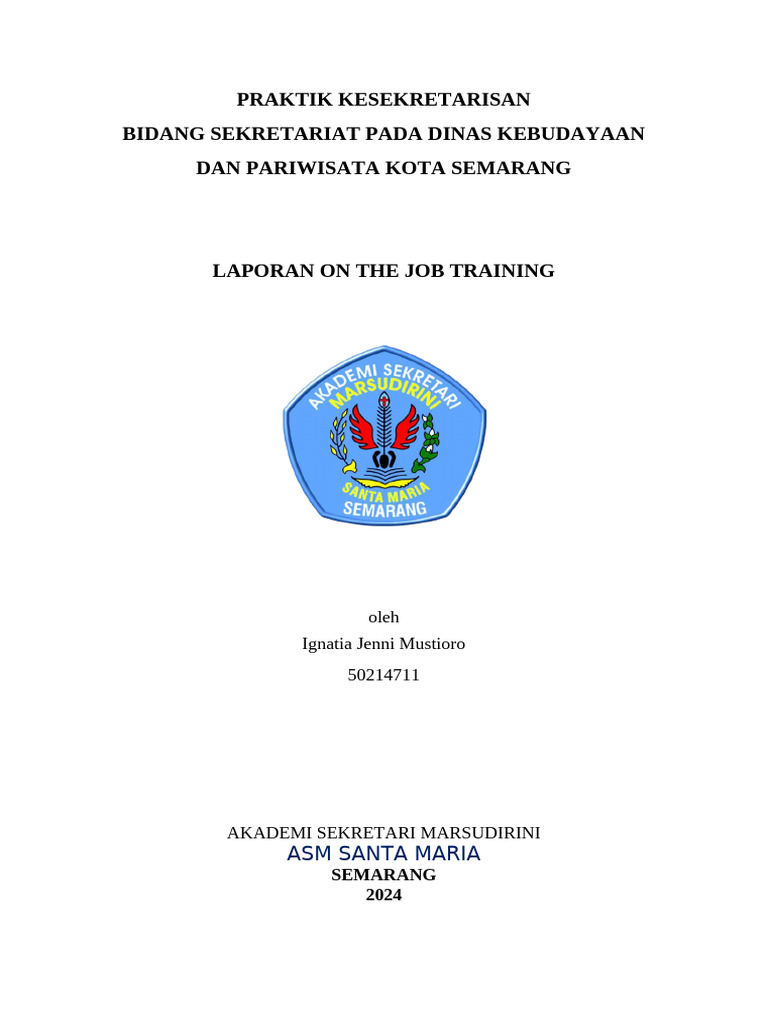 LAPORAN MAGANG Jenni Bab 1 Dan 2 | PDF