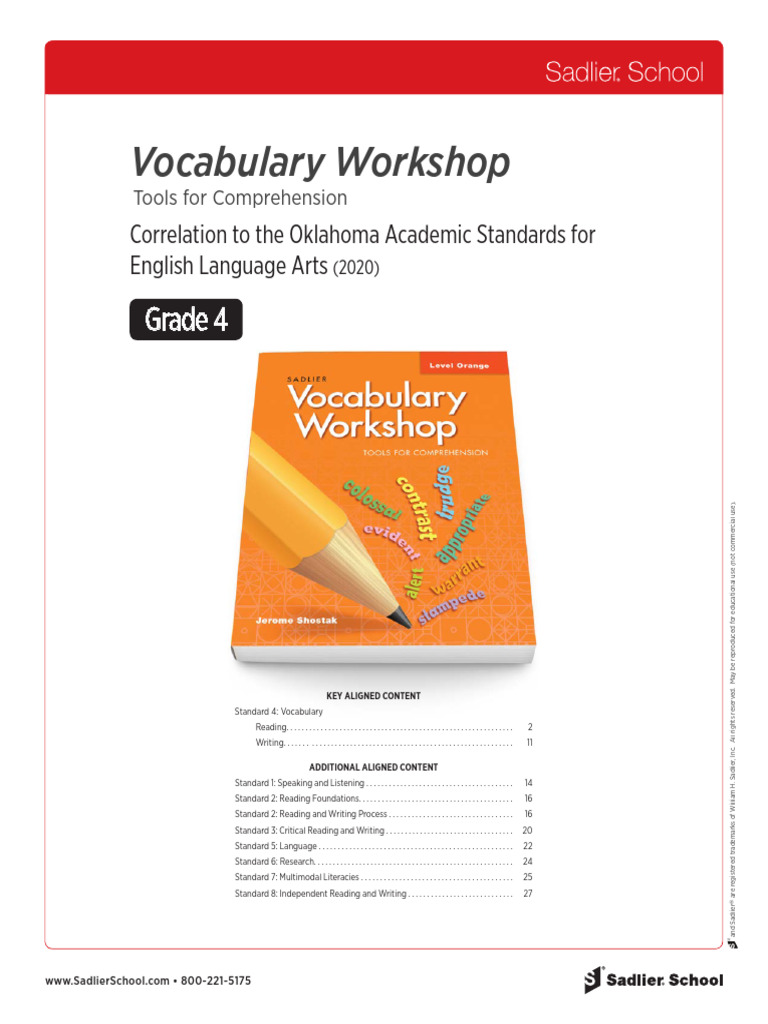 Gr4LvlOrange VW TFC-OK Correlation | PDF | Reading Comprehension | Vocabulary