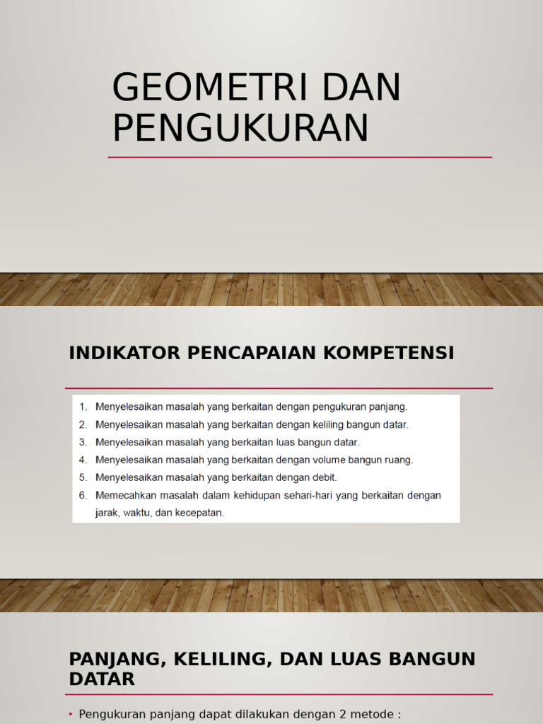 Pengukuran Panjang dan Luas Bangun Datar | PDF