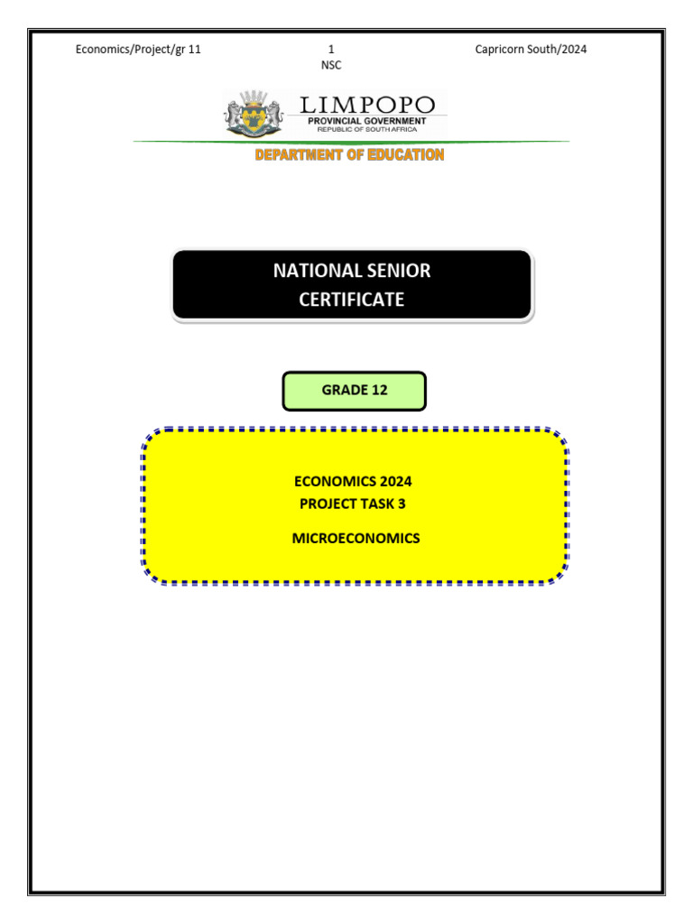 Econ Project GR 11 2024 QP | PDF | Marginal Cost | Business