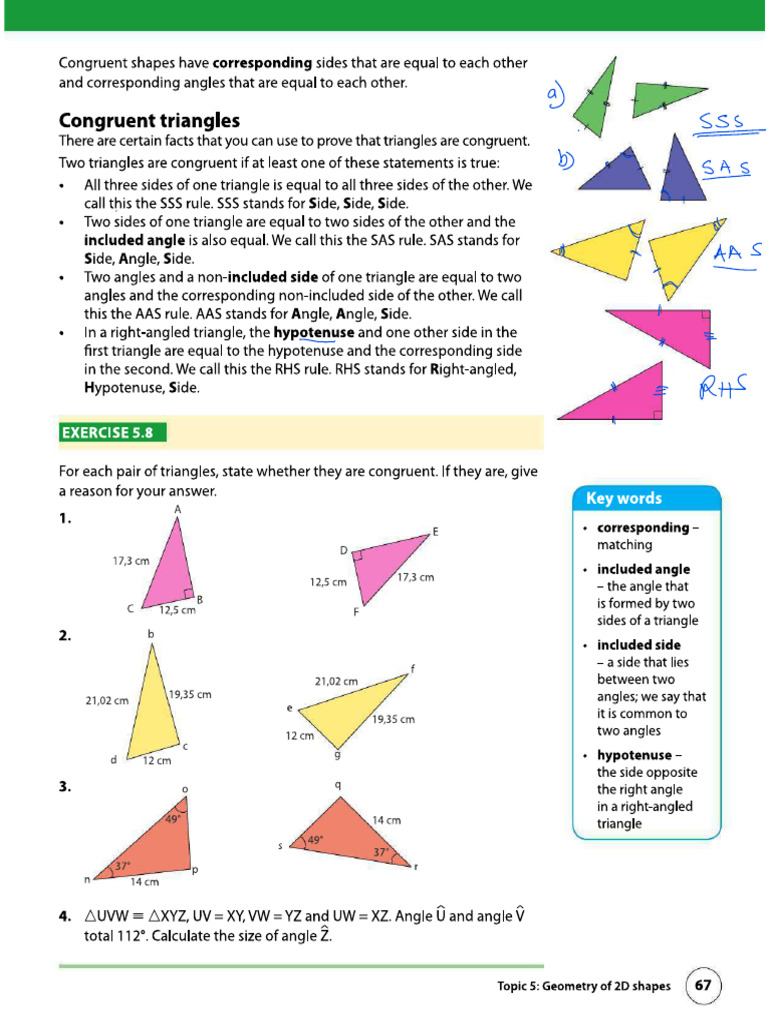 Work Congruent Triangles | PDF